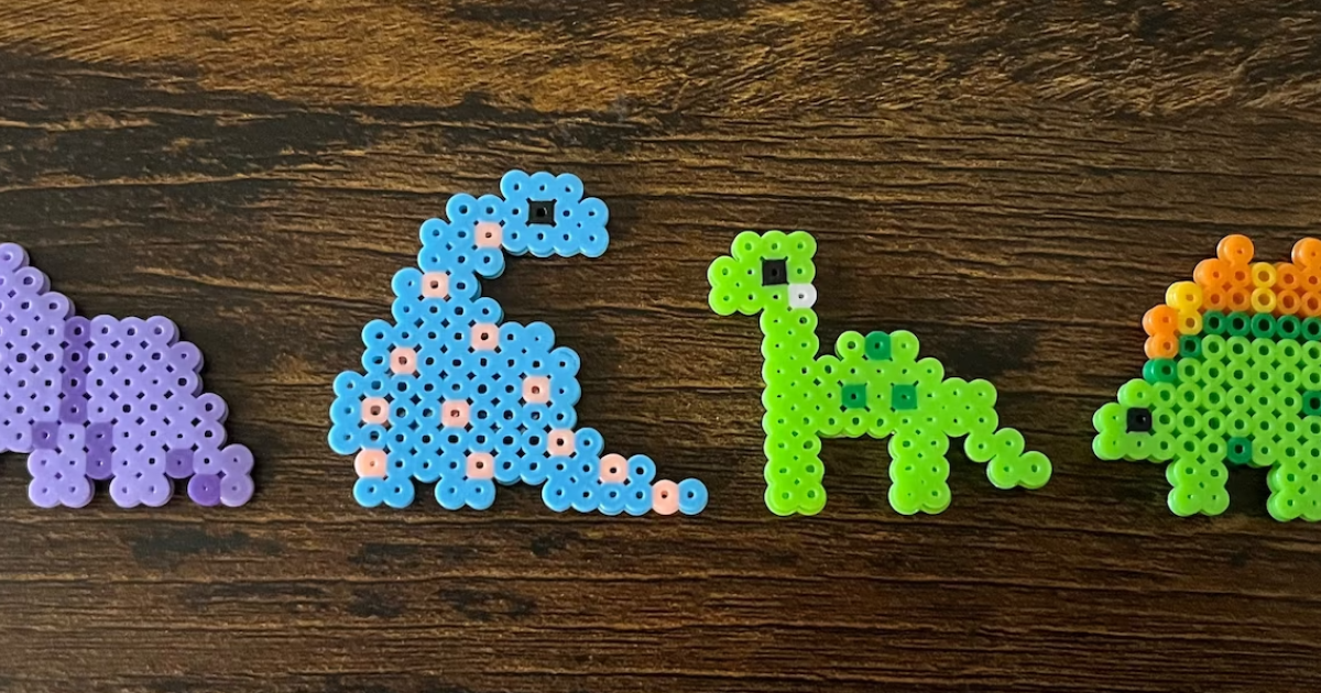 Adult Crafts Perler Bead Dinos Fort Smith Public Library